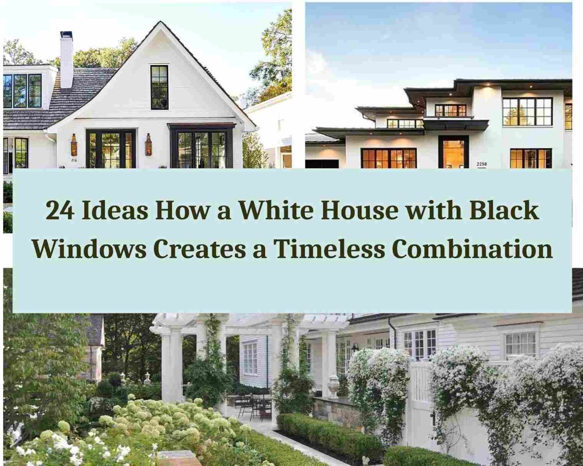 24 Ideas How a White House with Black Windows Creates a Timeless ...