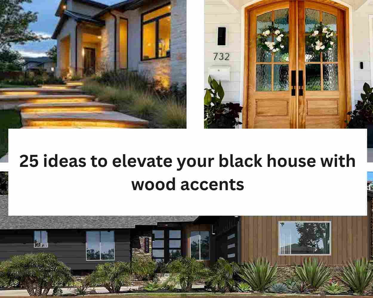 25 Ideas To Elevate Your Black House With Wood Accents - Tangy House