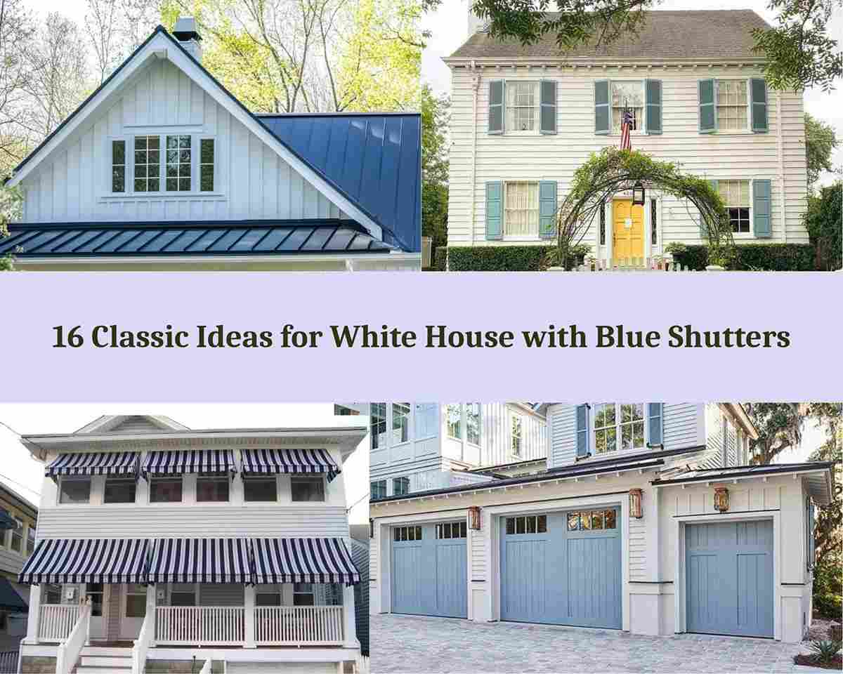 16 Classic Ideas for White House with Blue Shutters - Tangy House