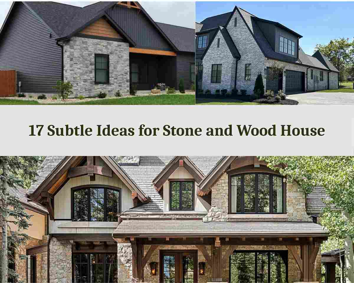 17 Subtle Ideas for Stone and Wood House - Tangy House