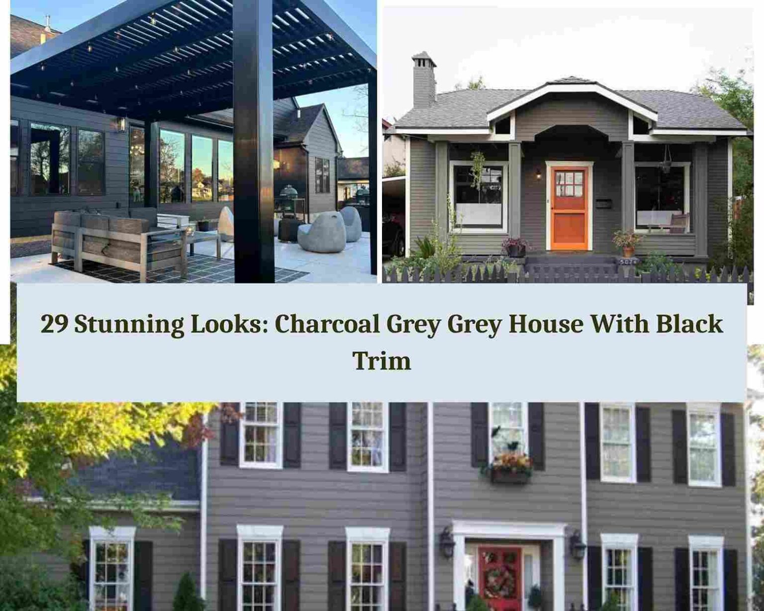 29 Stunning Looks: Charcoal Grey Grey House With Black Trim - Tangy House