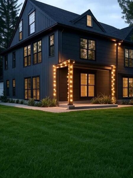 24 Striking Ideas for Dark Grey House with Cedar Accents - Tangy House