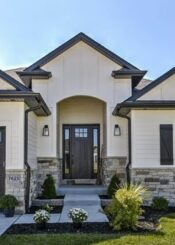25 Captivating Ideas of Light Tan House with Black Trim - Tangy House