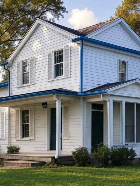 16 Classic Ideas for White House with Blue Shutters - Tangy House