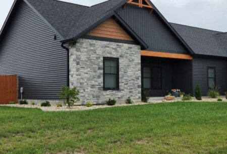 24 Striking Ideas for Dark Grey House with Cedar Accents - Tangy House