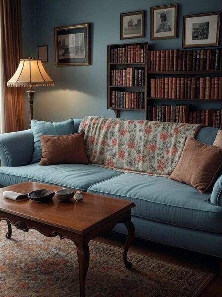 20 Blue and Brown Living Room Ideas for Warm Look - Tangy House