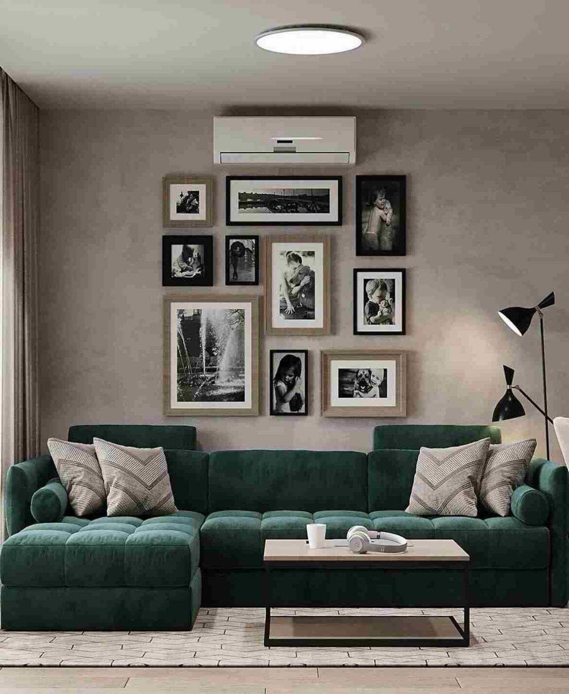19 Beautiful Gray and Green Living Room Ideas - Tangy House