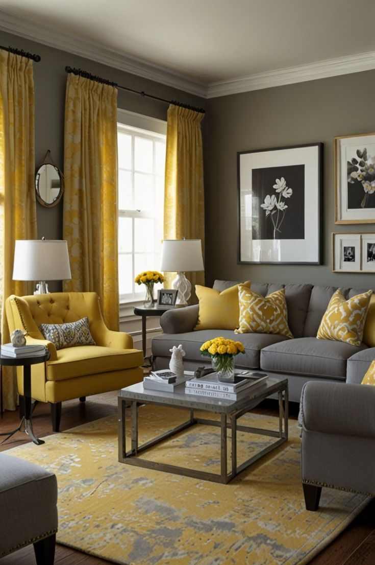 19 Beautiful Gray and Green Living Room Ideas - Tangy House
